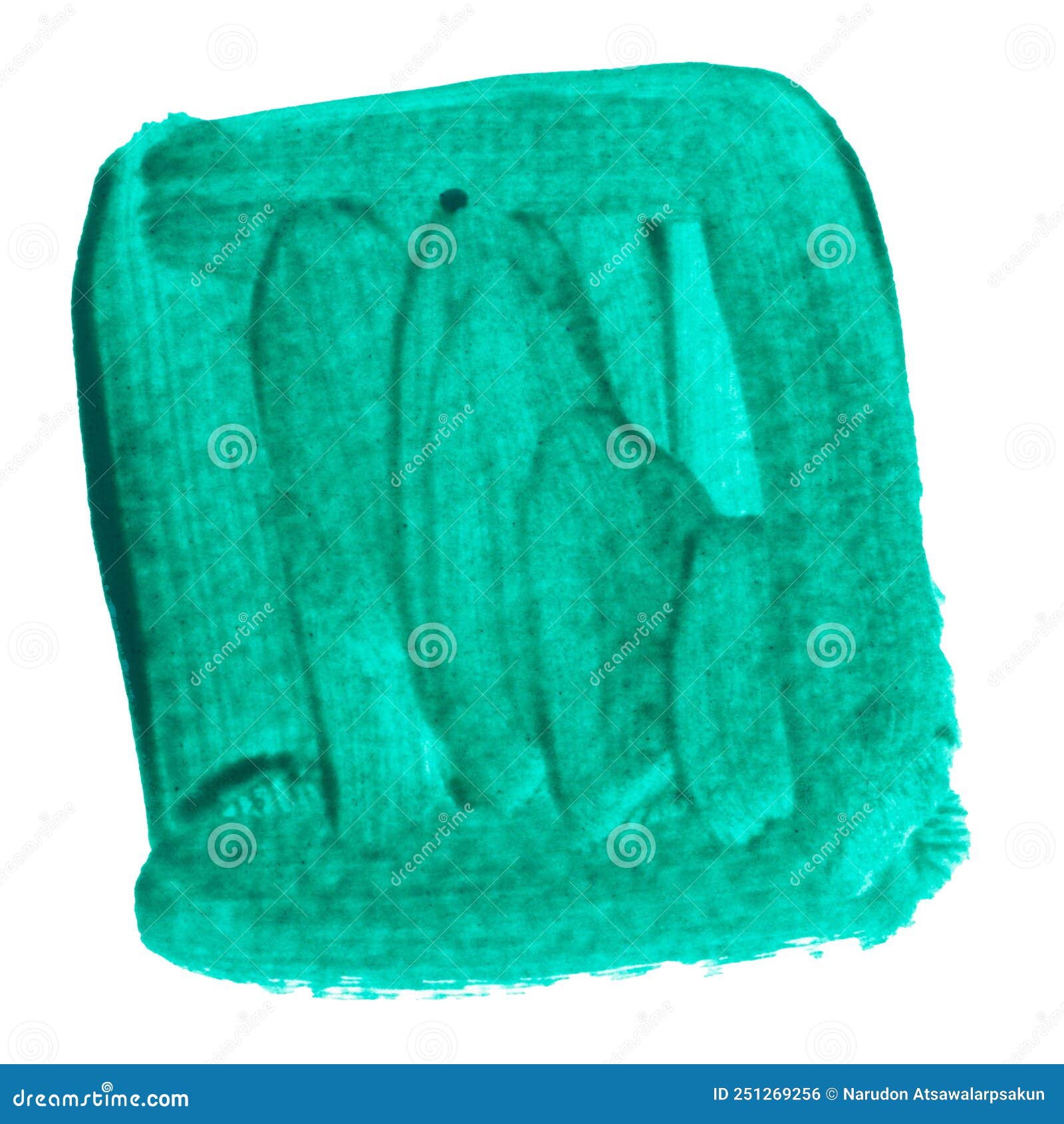 Green Color Paper Draw Square Isolated on White Background Stock Photo ...