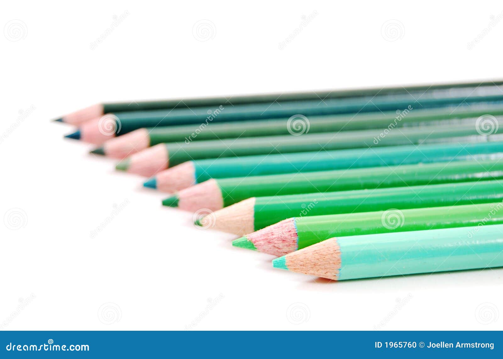 Green Color Pencils stock photo. Image of utensil, color - 1965760