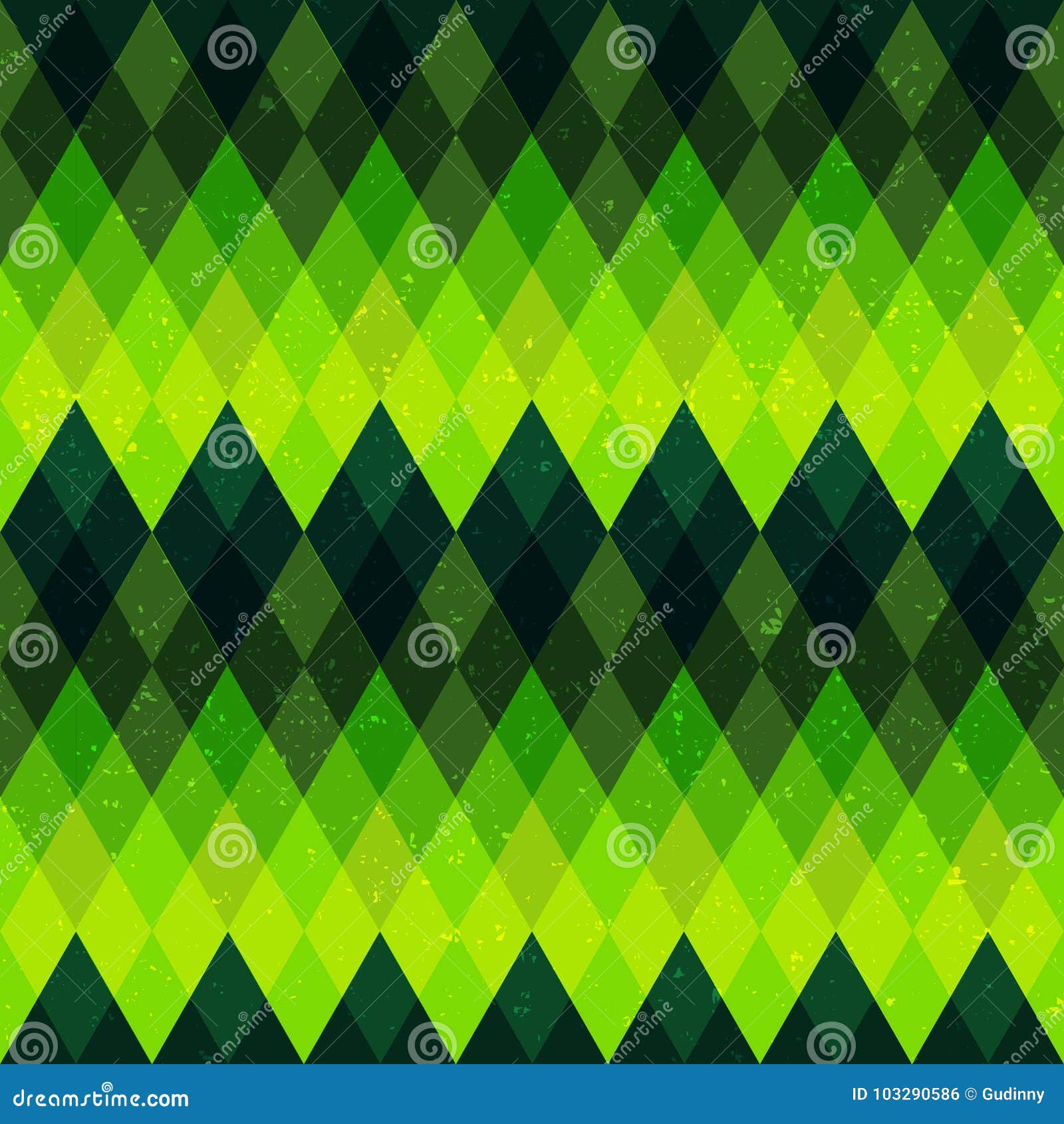 Green Color Rhombus Seamless Pattern Stock Vector - Illustration of ...