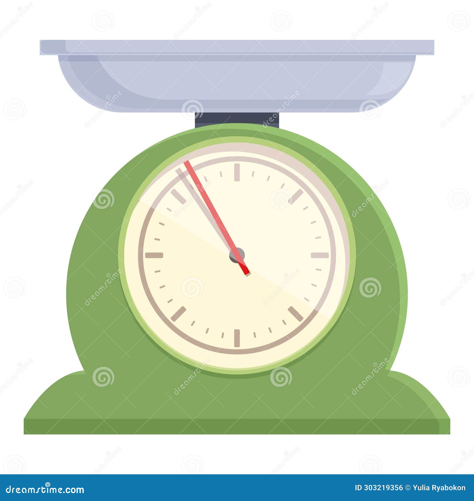 Green Color Scales Icon Cartoon Vector Measure Product Stock Vector
