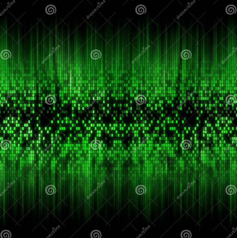 GreenÂ pixels Equalizer Noise Matrix Grid Vertical Isolated Stock Illustration - Illustration of ...