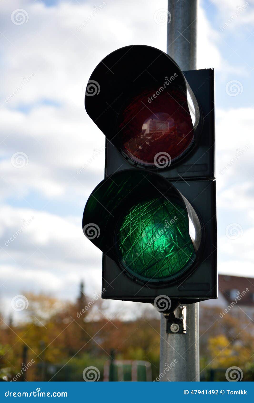 Green Color on the Traffic Light Stock Photo - Image of amber ...