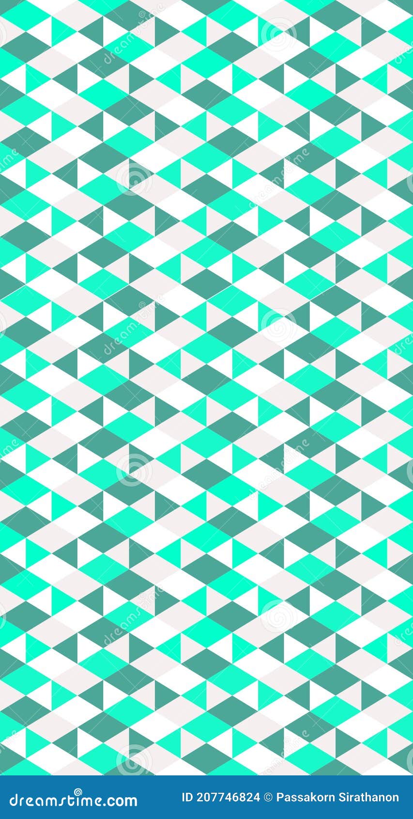 Green Color with Triangle Vector Shape for Seamless Pattern Background ...