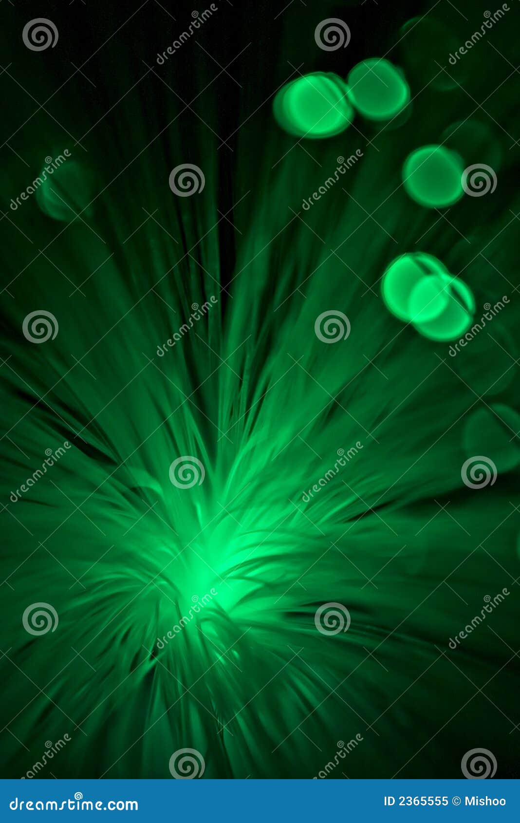 Green Colored Fiber Optics stock image. Image of electric - 2365555