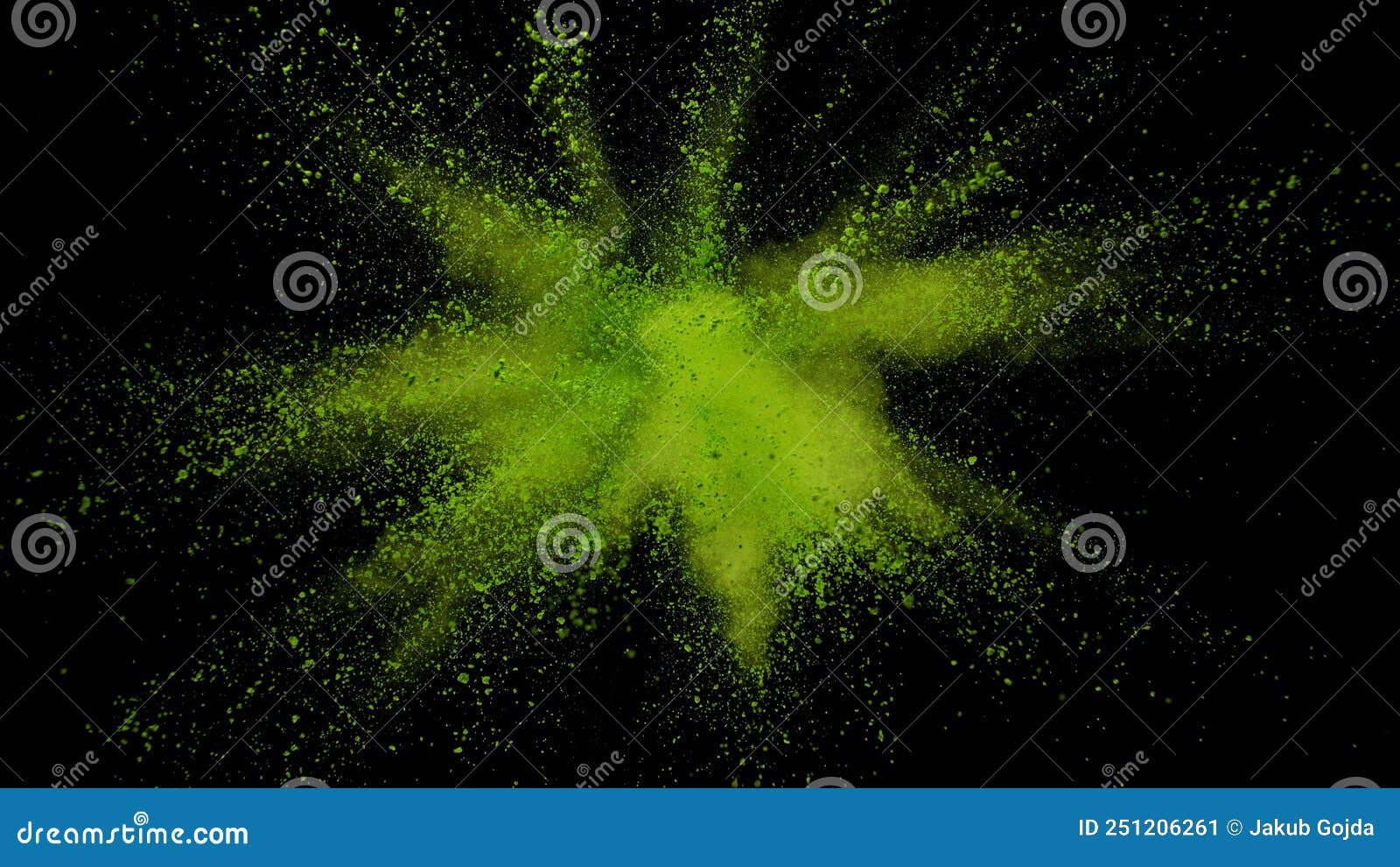 Green Colored Powder Explosion Stock Image - Image of mass, burst ...