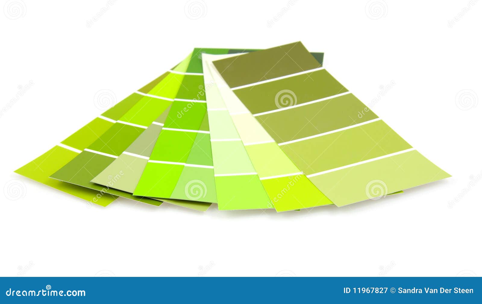 Green Colored Samples for Painting Stock Image - Image of creative ...