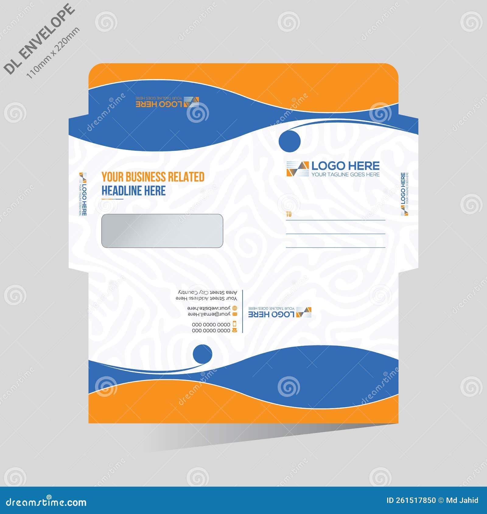 Green Colored Vector Envelope Design Stock Illustration - Illustration ...