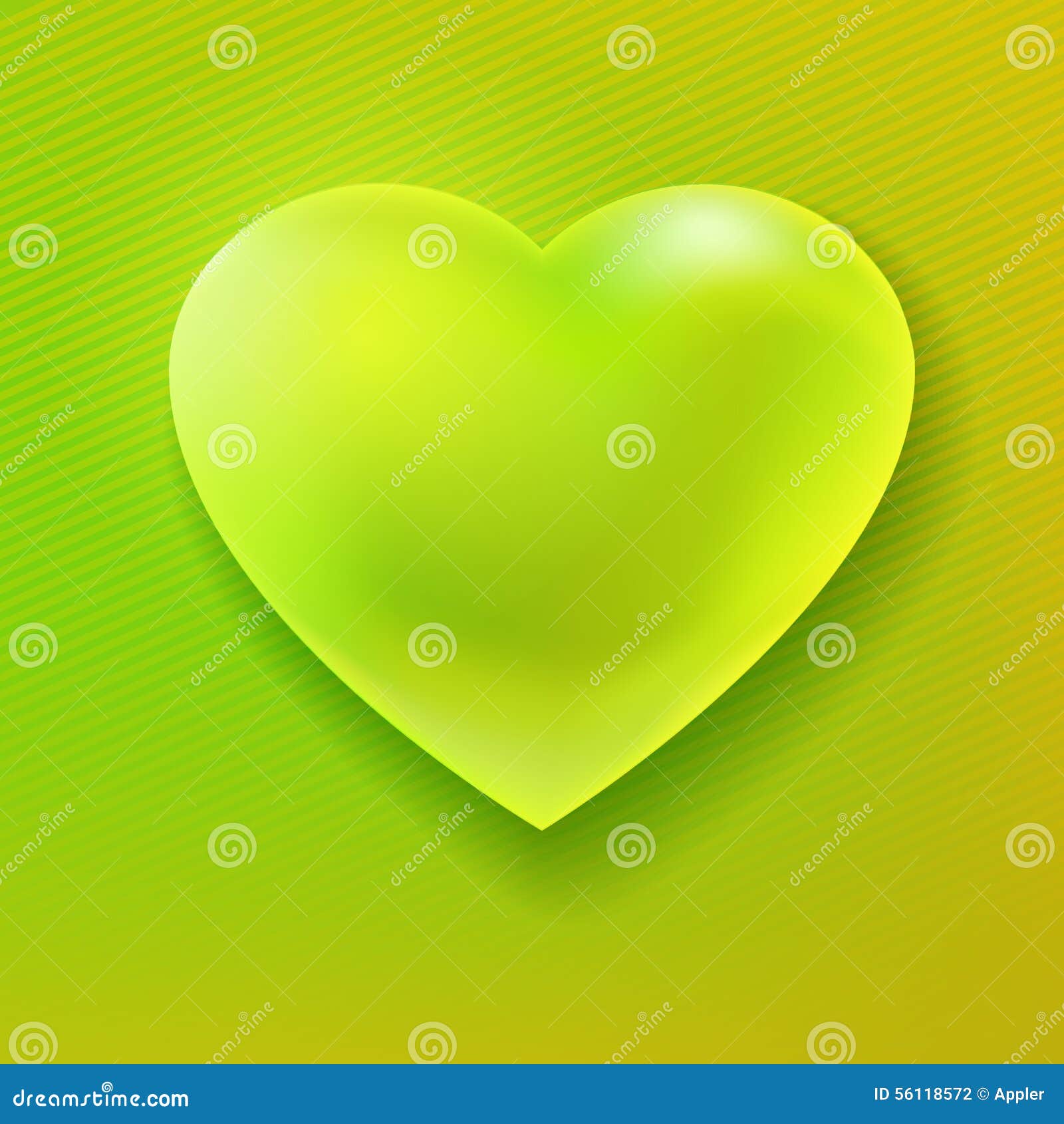 Green Colors Heart Shape Card Stock Vector - Illustration of wallpaper ...