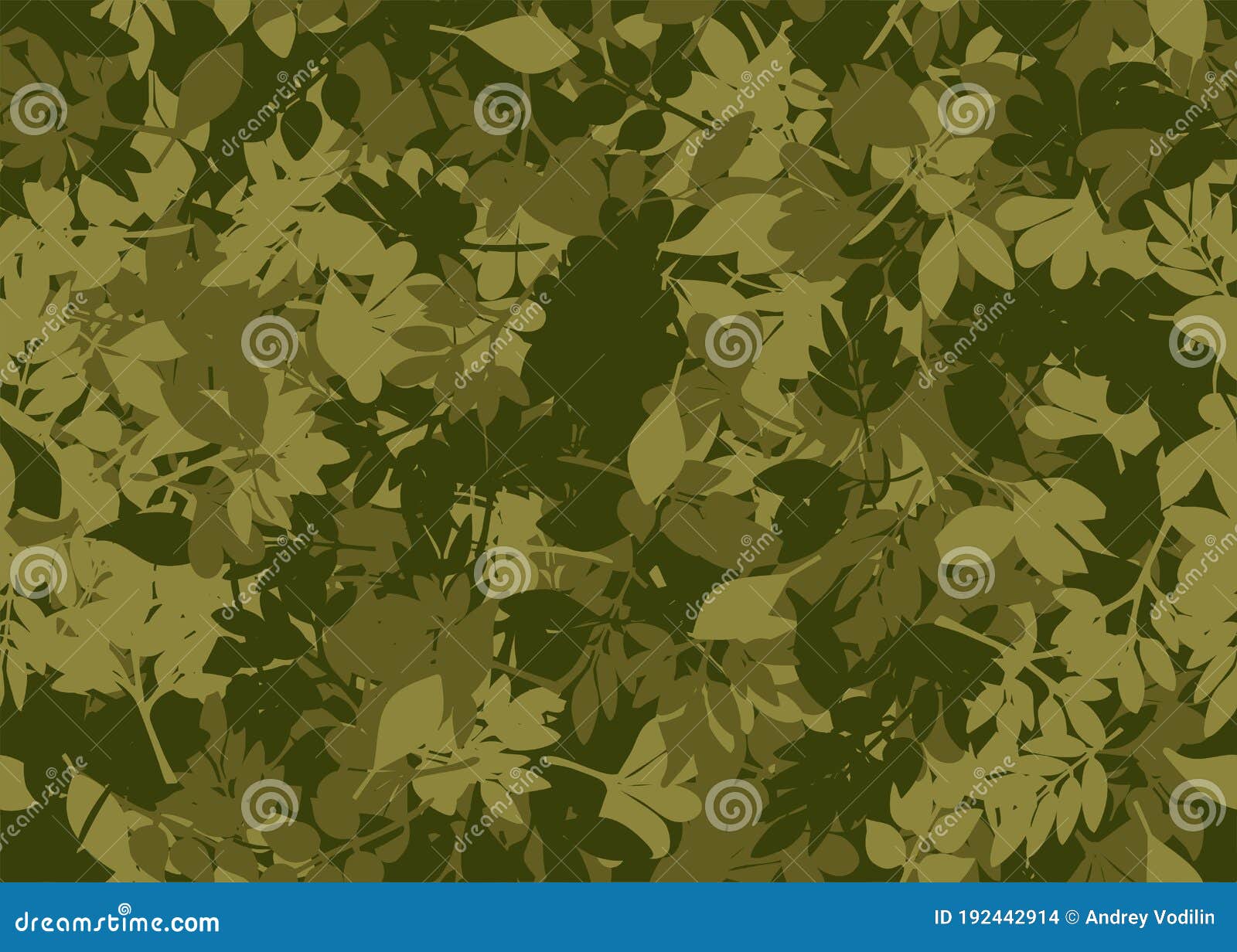 Green Colors Repeatable Leaves Camouflage Patternleafscamol.cdr Stock ...