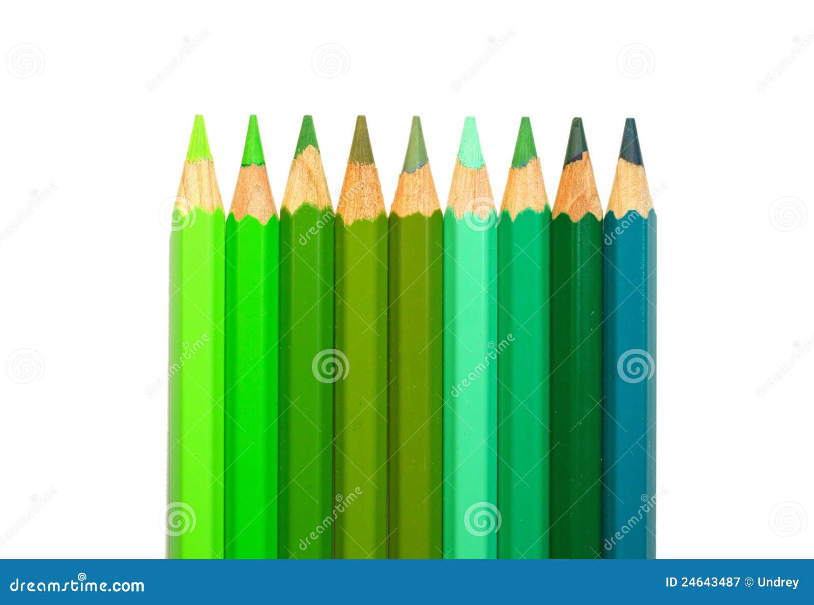 Green colour pencils stock image. Image of multi, colour - 24643487