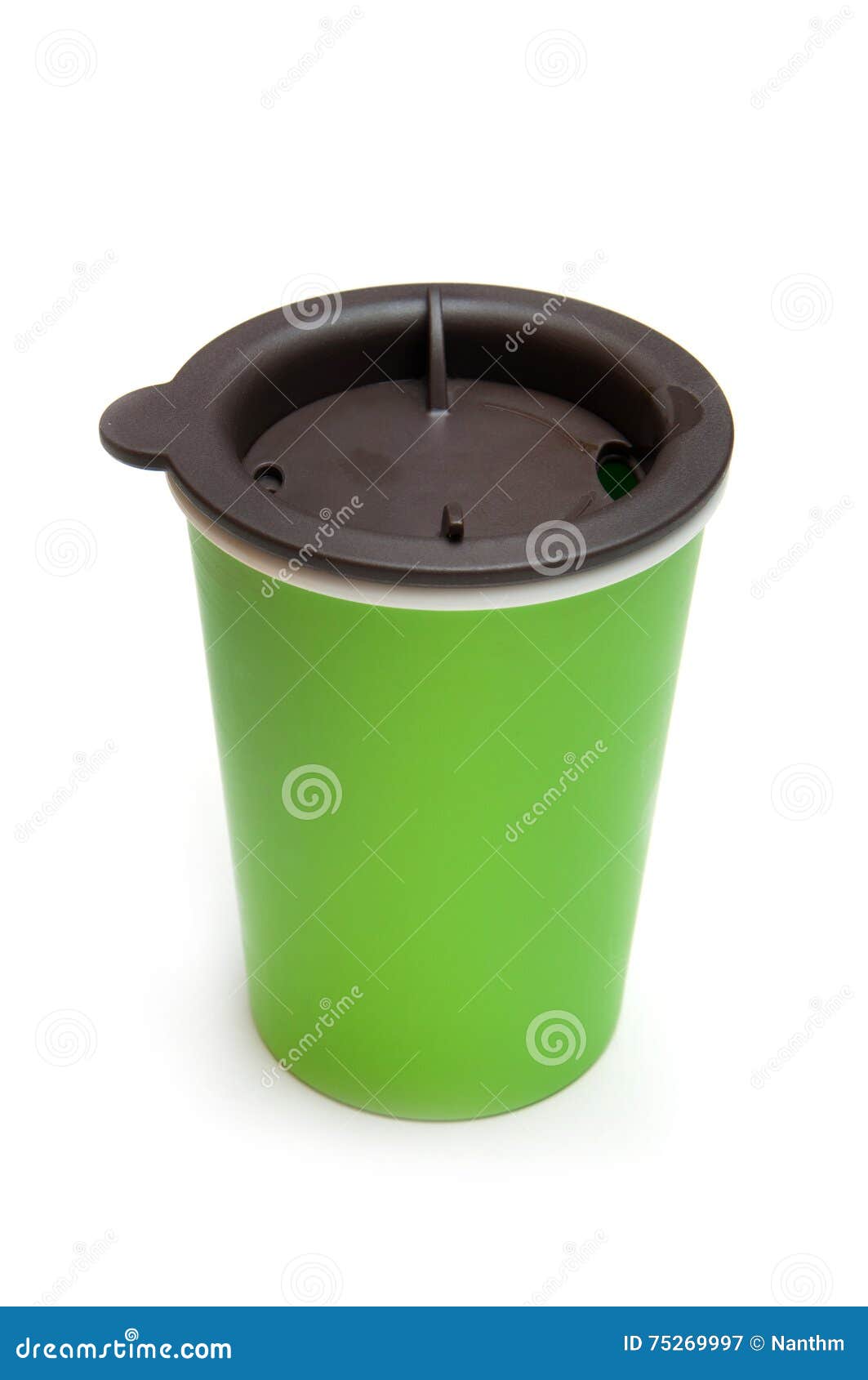 Green Colour Take-out Coffee Mug Stock Image - Image of fast, circle ...