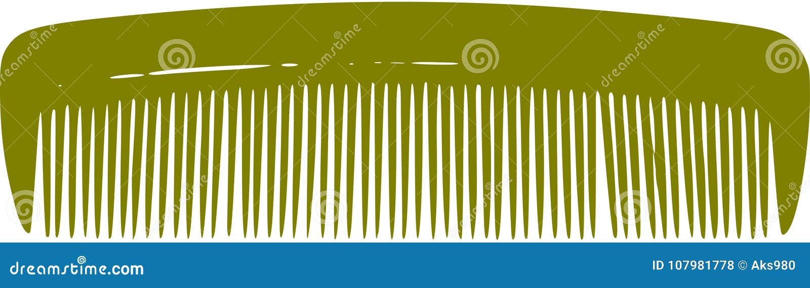 Green Comb Clean Plain Vector Illustration Stock Vector - Illustration ...