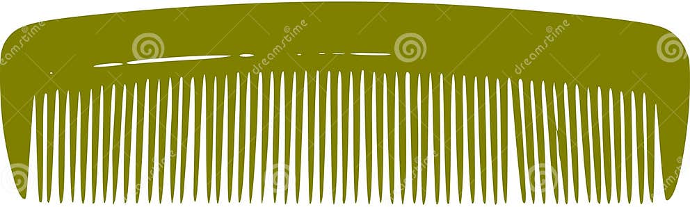 Green Comb Clean Plain Vector Illustration Stock Vector - Illustration ...