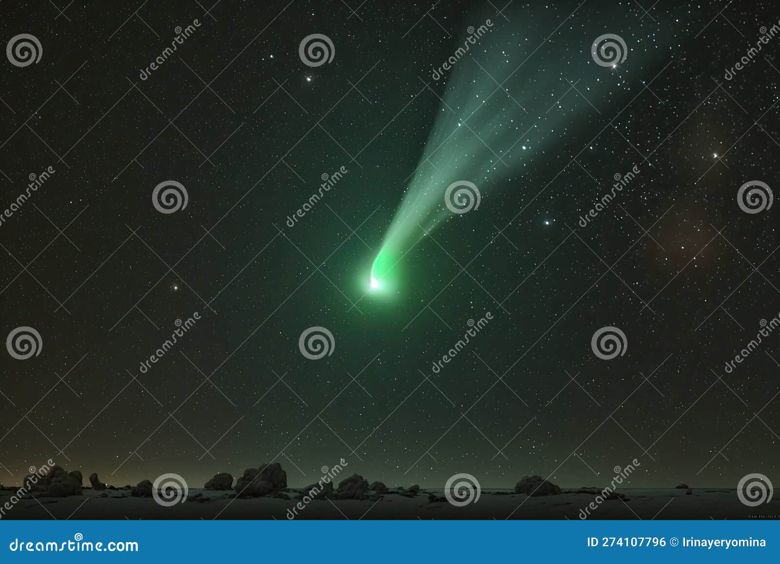 Green Comet is on Approach for a Flyby of Earth. Green Comet in Space ...