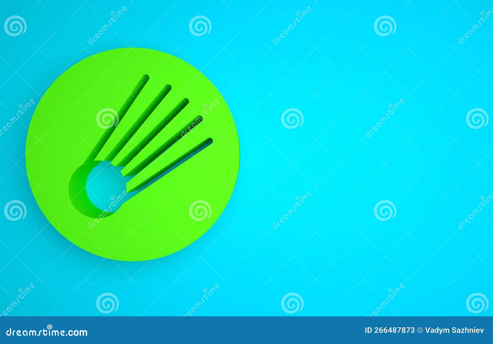 Green Comet Falling Down Fast Icon Isolated on Blue Background ...