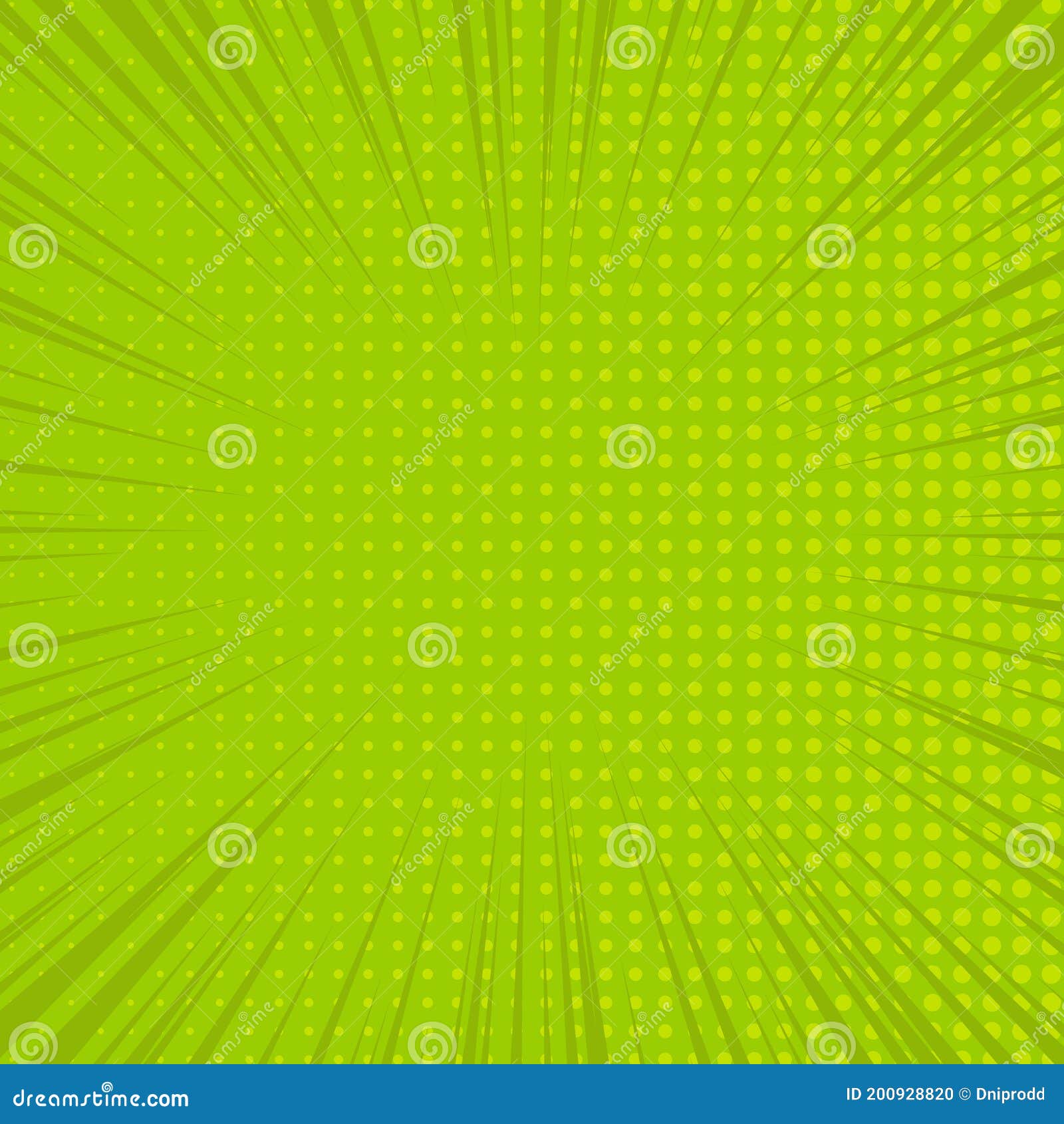 Green Comic Book Page Background in Pop Art Style with Empty Space ...