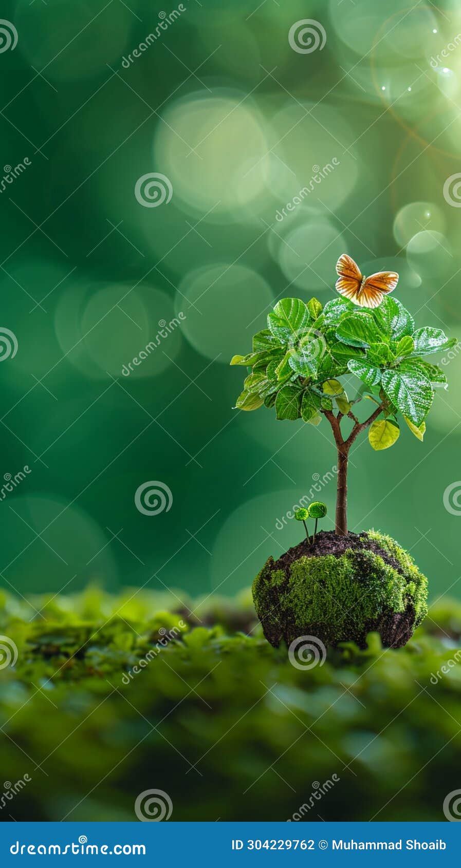 Green Commitment Visual Representation of the Concept of Saving the ...