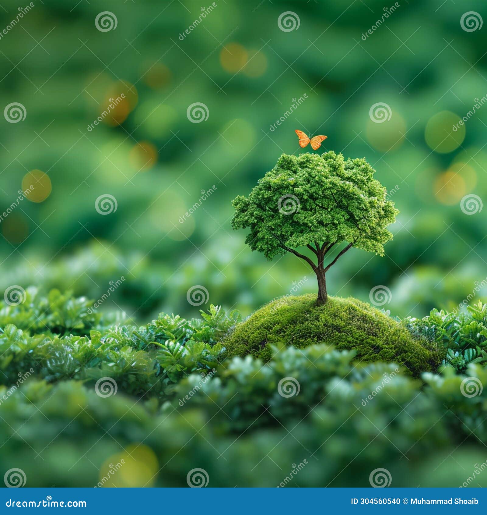 Green Commitment Visual Representation of the Concept of Saving the ...