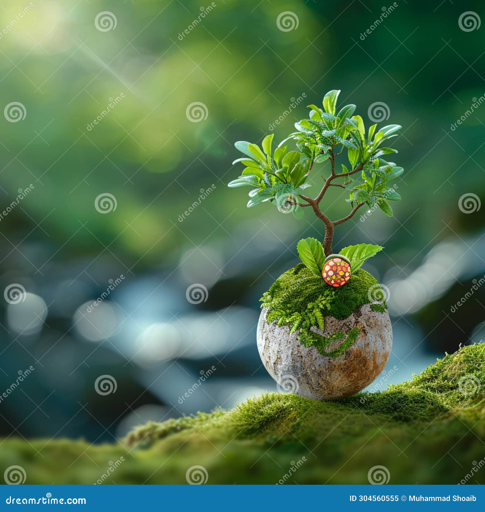 Green Commitment Visual Representation of the Concept of Saving the ...