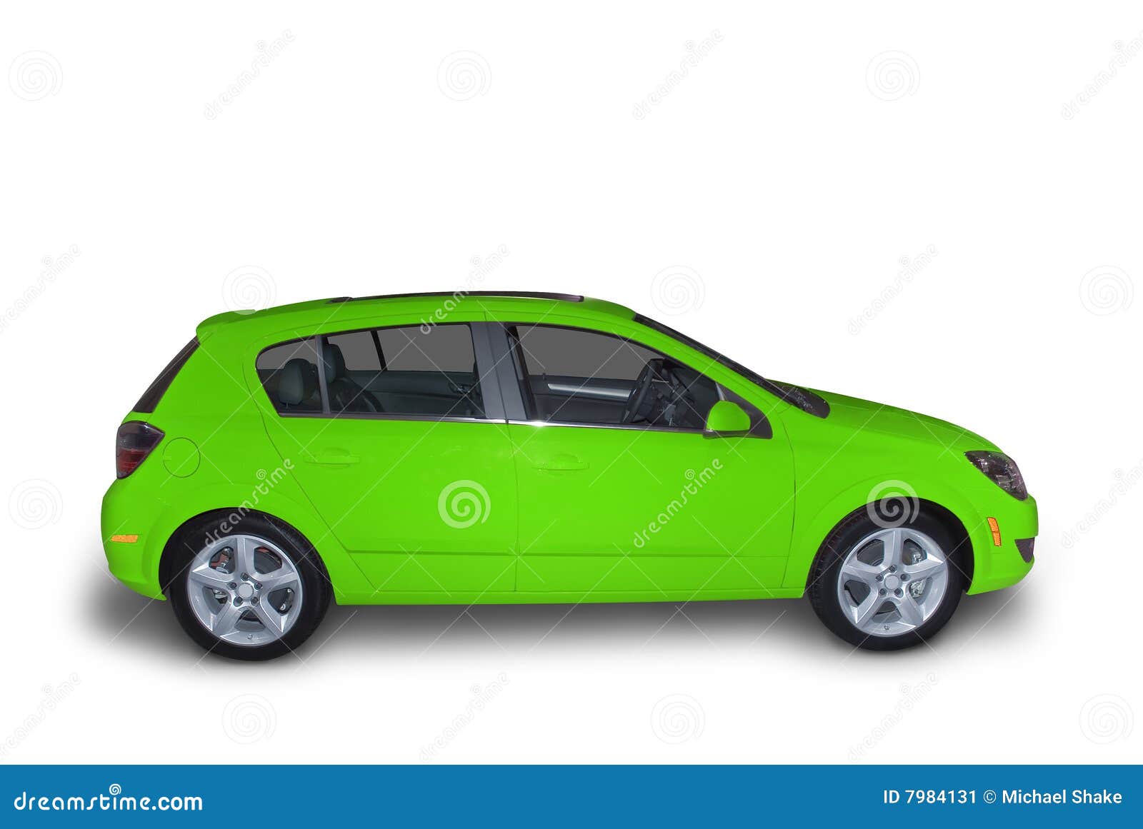 Green Compact Hybrid stock image. Image of small, electric - 7984131