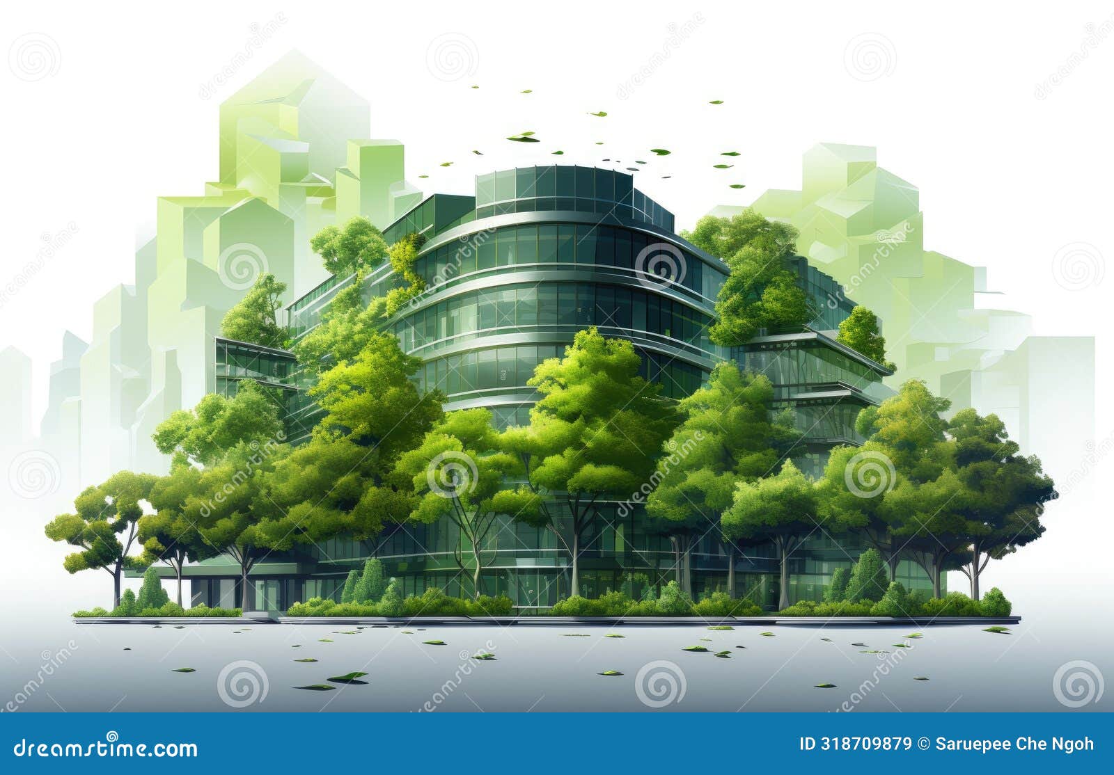 Green Company Zero Carbon Concept Stock Illustration - Illustration of ...