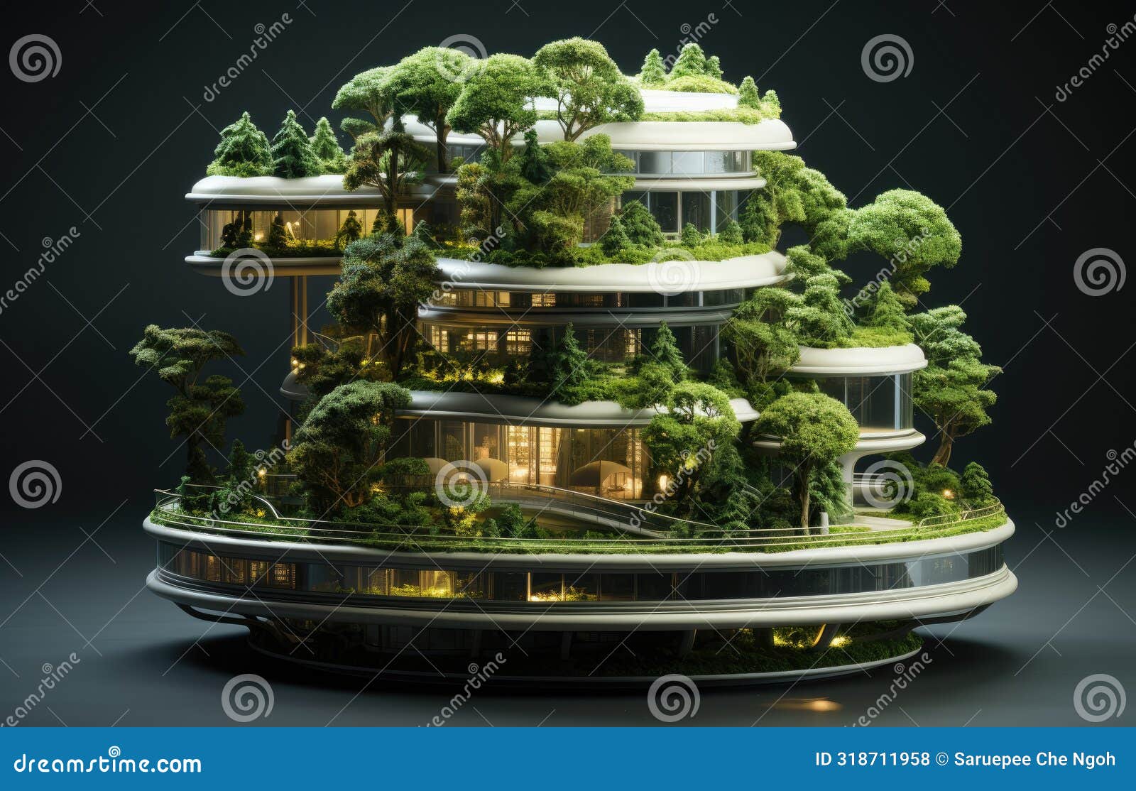 Green Company Zero Carbon Concept Stock Illustration - Illustration of ...