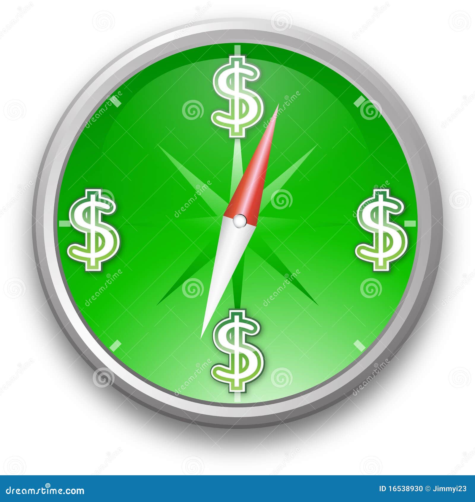 Green compass stock vector. Image of financial, apple - 16538930