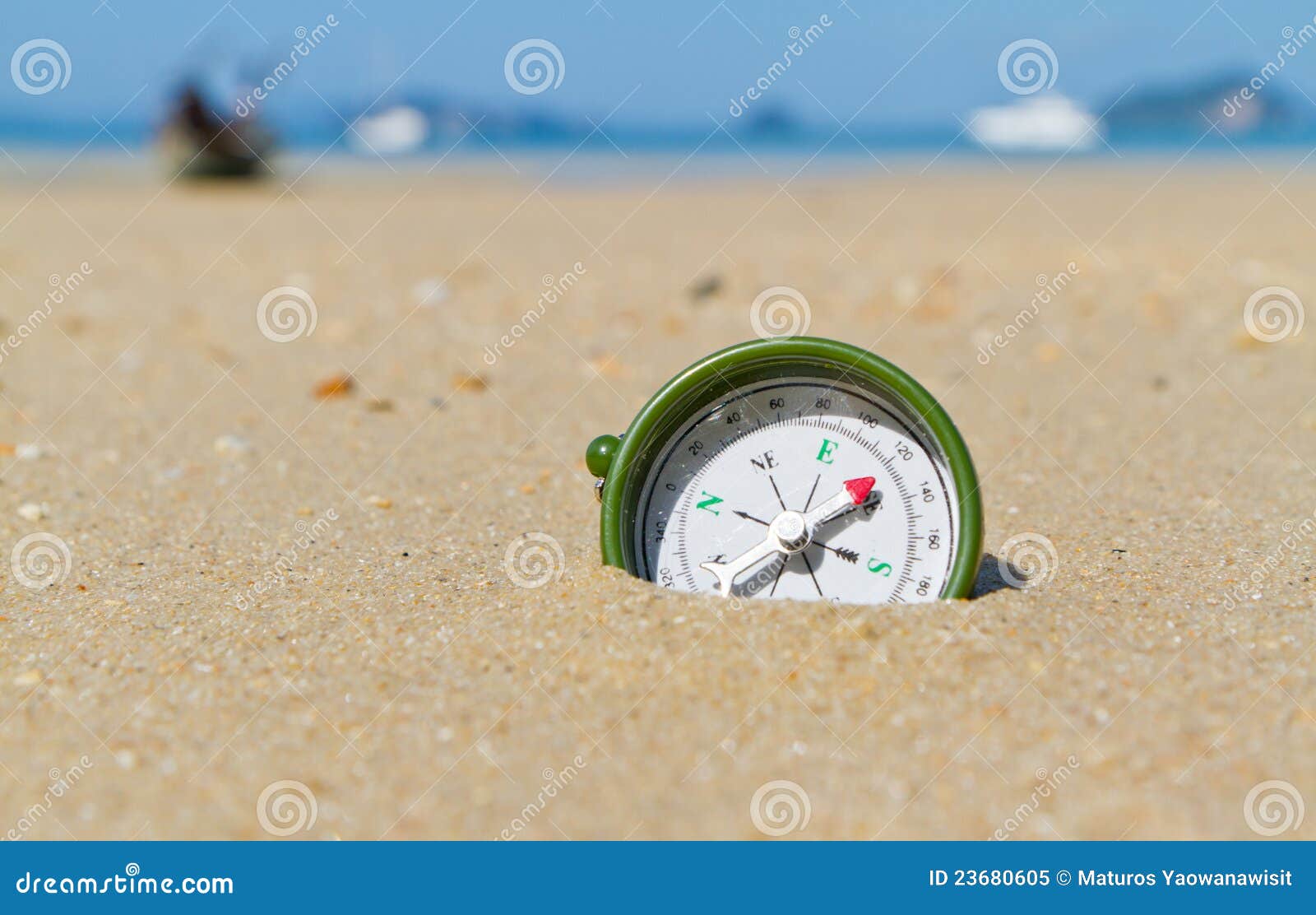 Green compass stock image. Image of black, equipment - 23680605