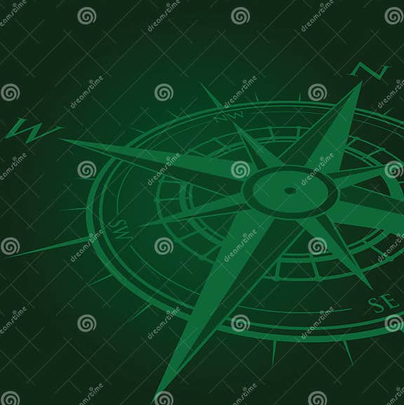 Green compass background stock vector. Illustration of background ...