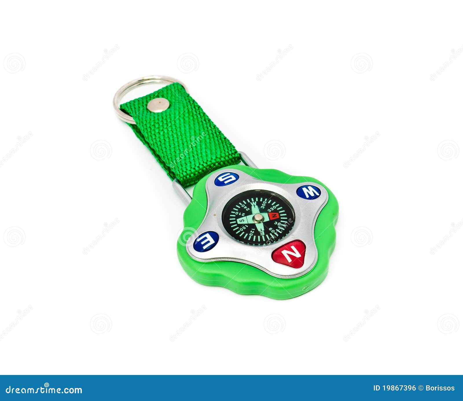 Green Compass with the Strap Stock Photo - Image of background ...
