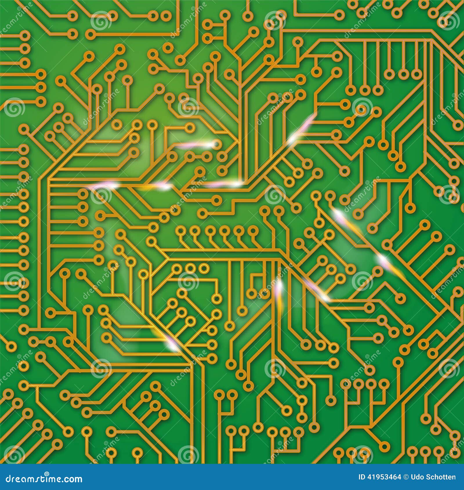 Computer Board For Pc With Chipsets Isolated On White Background ...