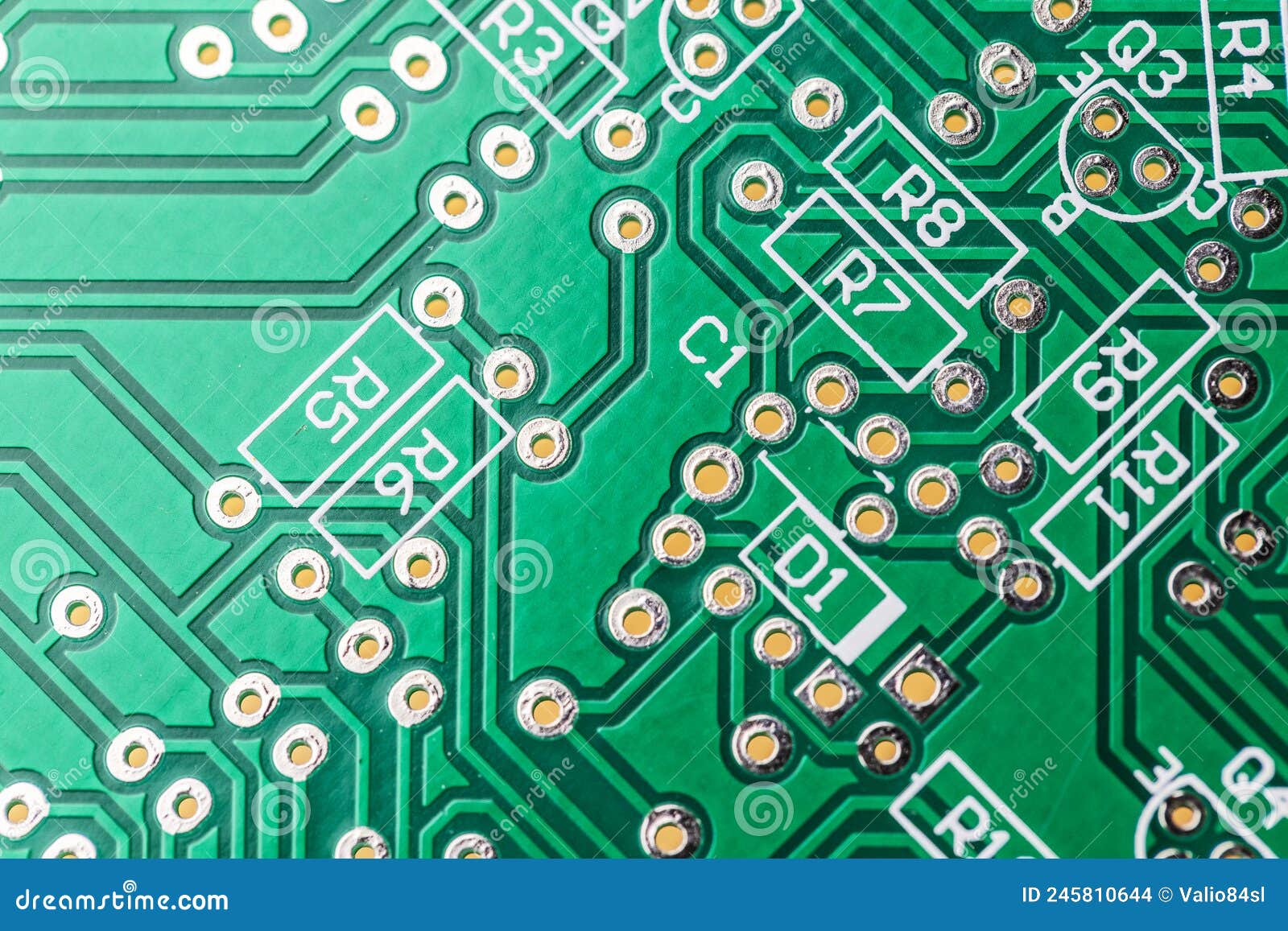 Green Computer Chip Technology Close Up Stock Photo - Image of industry ...
