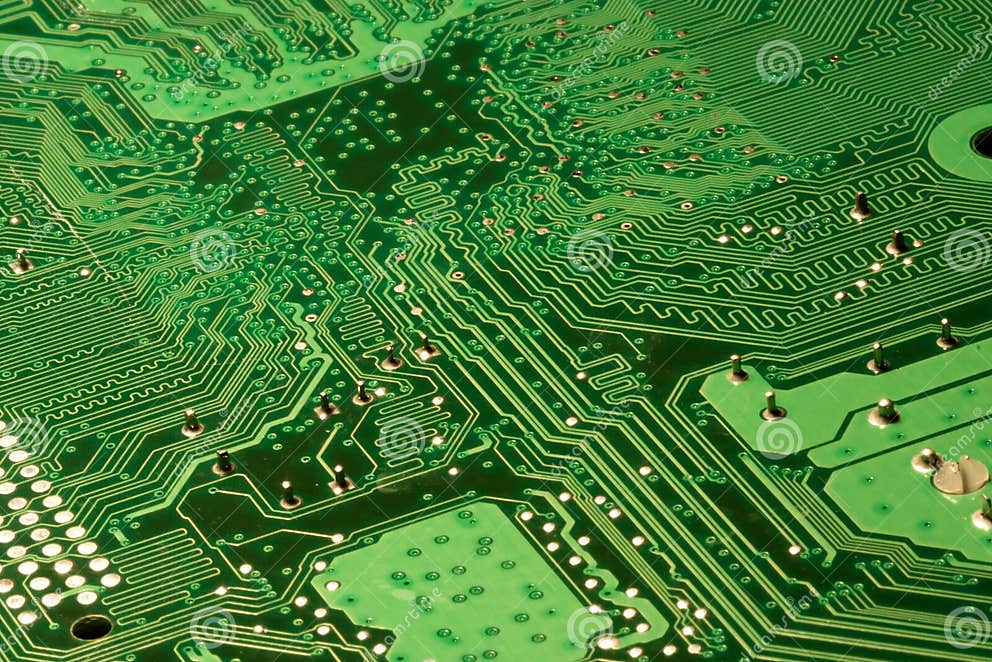 Green Computer Circuit Details Stock Image - Image of asymmetry ...