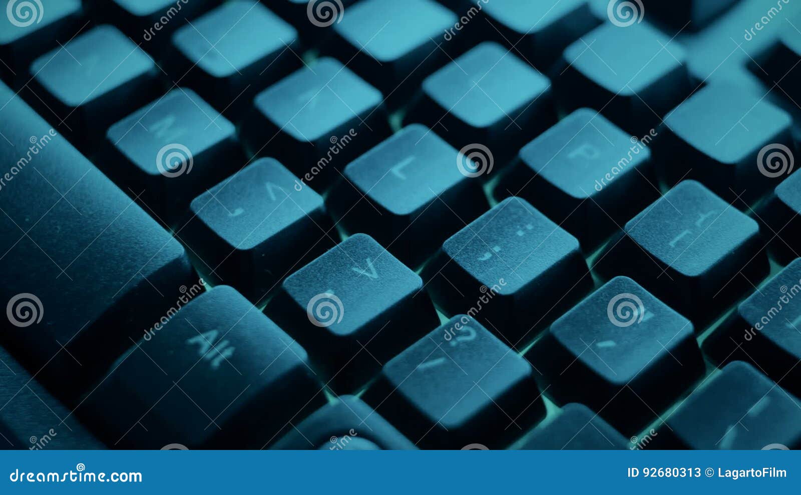Green Computer Keyboard Keys Close-up Stock Video - Video of motion ...