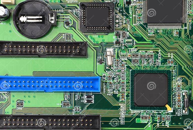 Green computer motherboard stock image. Image of file - 102009809