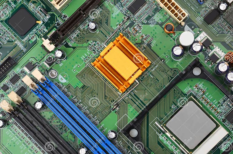 Green computer motherboard stock image. Image of circuit - 102009825