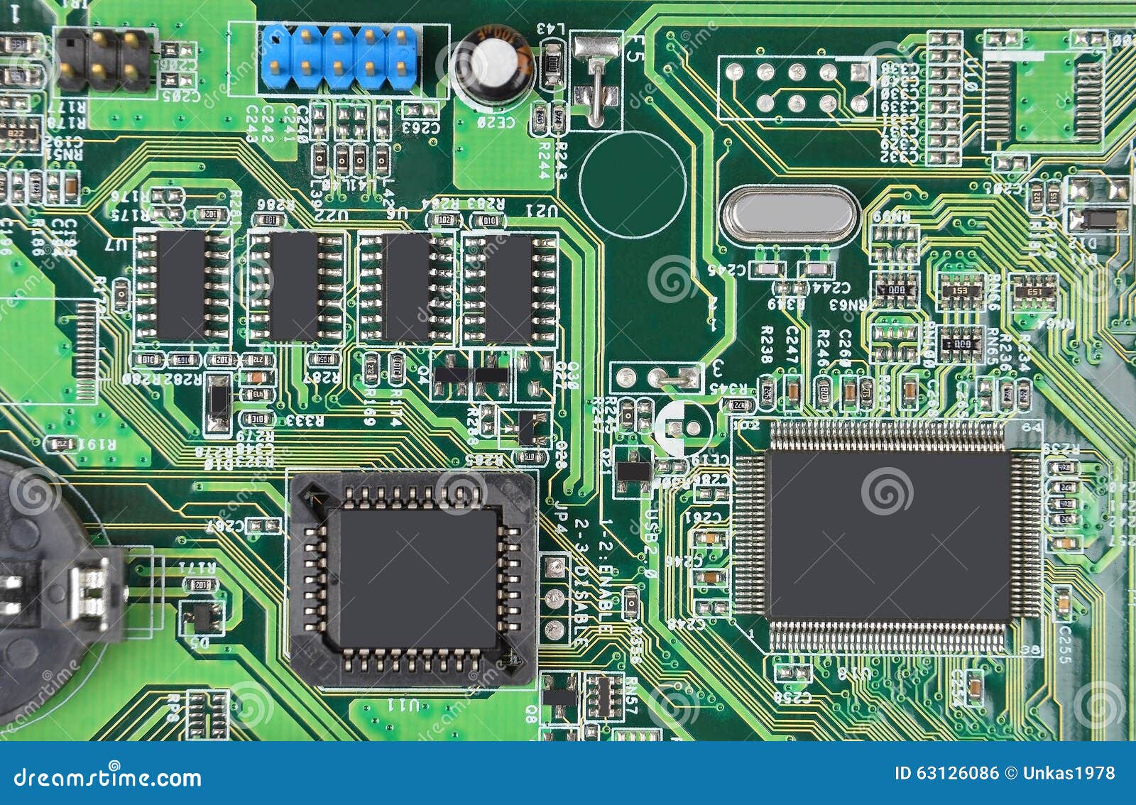 Green computer motherboard stock photo. Image of computer - 63126086