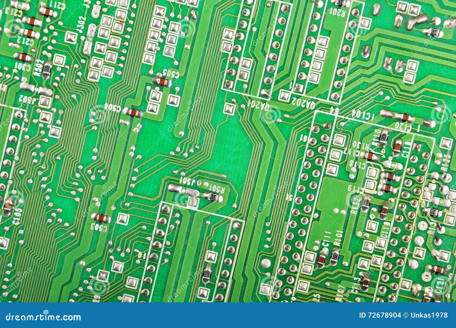 Green computer motherboard stock photo. Image of brain - 72678904
