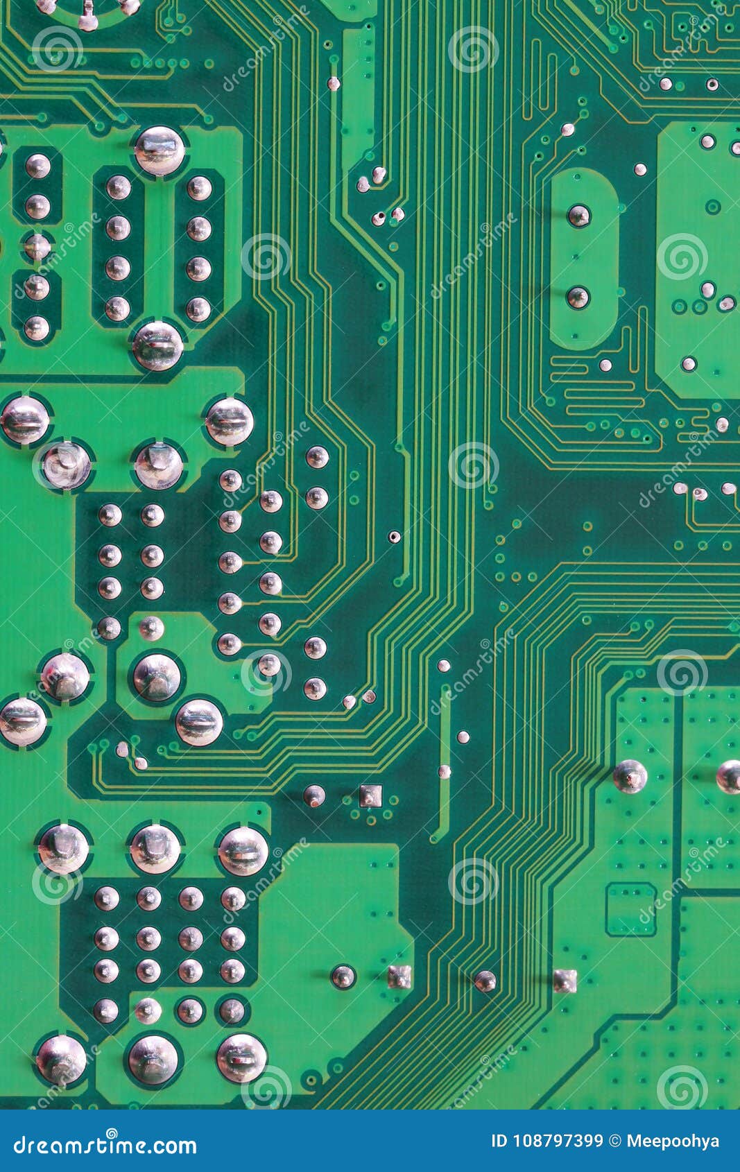 Green Computer Motherboard Surface of Technology Background. Stock ...