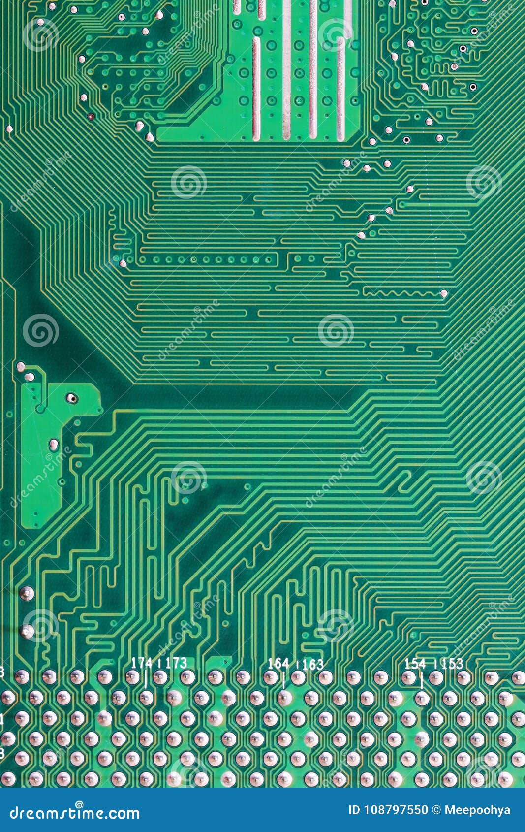 Green Computer Motherboard Surface of Technology Background. Stock ...
