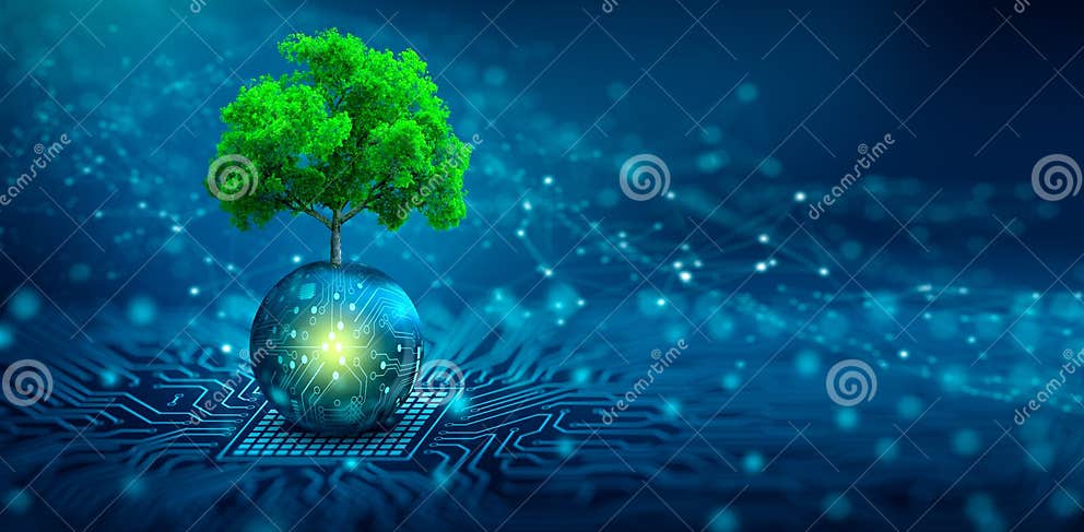 Green Computing, Green Technology, Green it, Csr, and it Ethics Concept ...