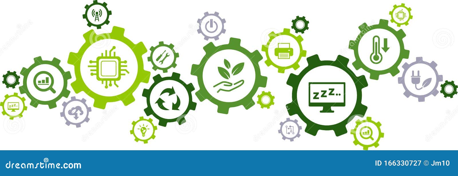 Green Computing / Green it Vector Illustration Stock Vector ...