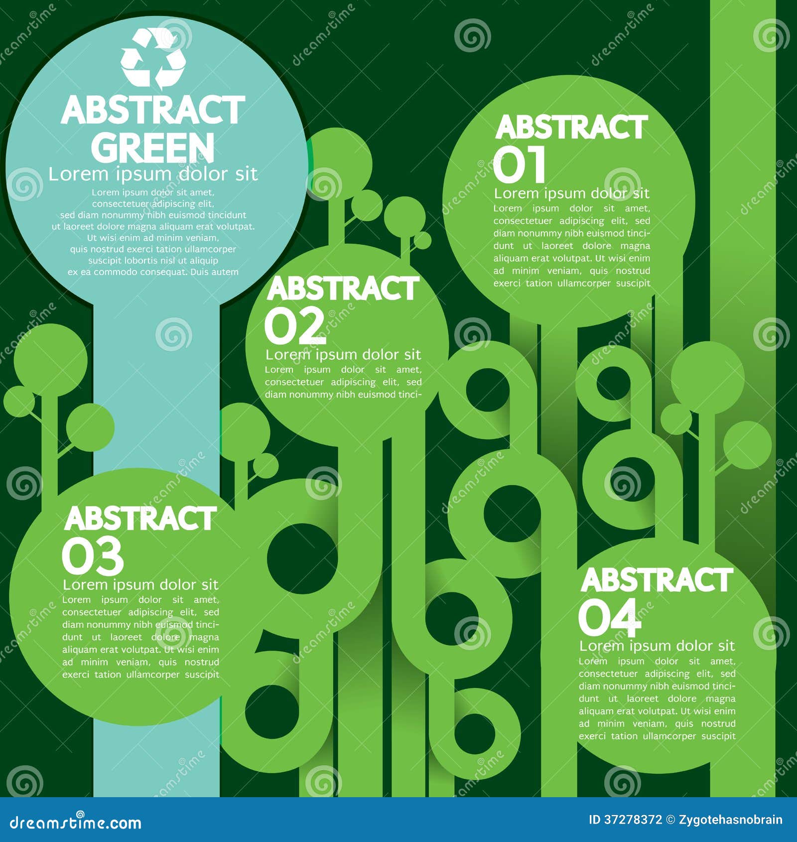 Green Concept Infographic. stock vector. Illustration of elements ...