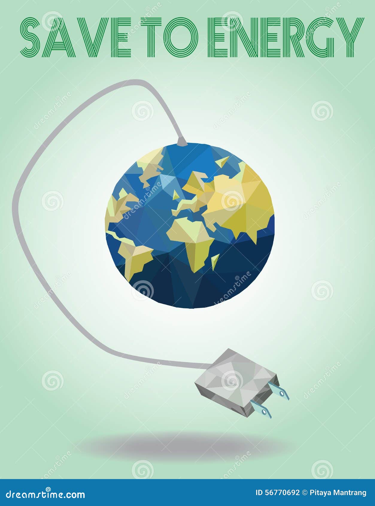 Green concepts save energy stock vector. Illustration of saving - 56770692