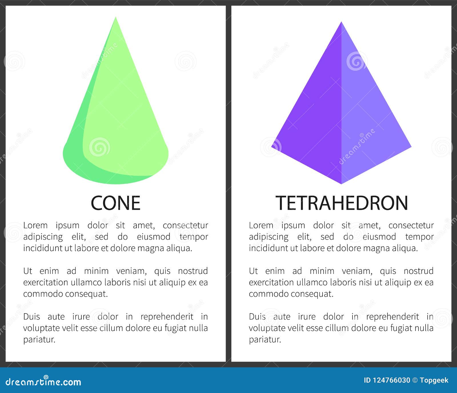 Tetrahedron Cone Square Pyramid Triangular Prism Vector Illustration ... Tetrahedron Cone Square Pyramid Triangular Prism Vector Illustration ...