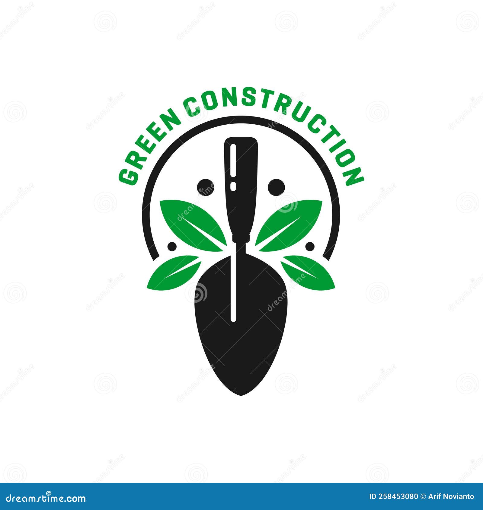 Green Construction Building Illustration Logo Stock Vector ...
