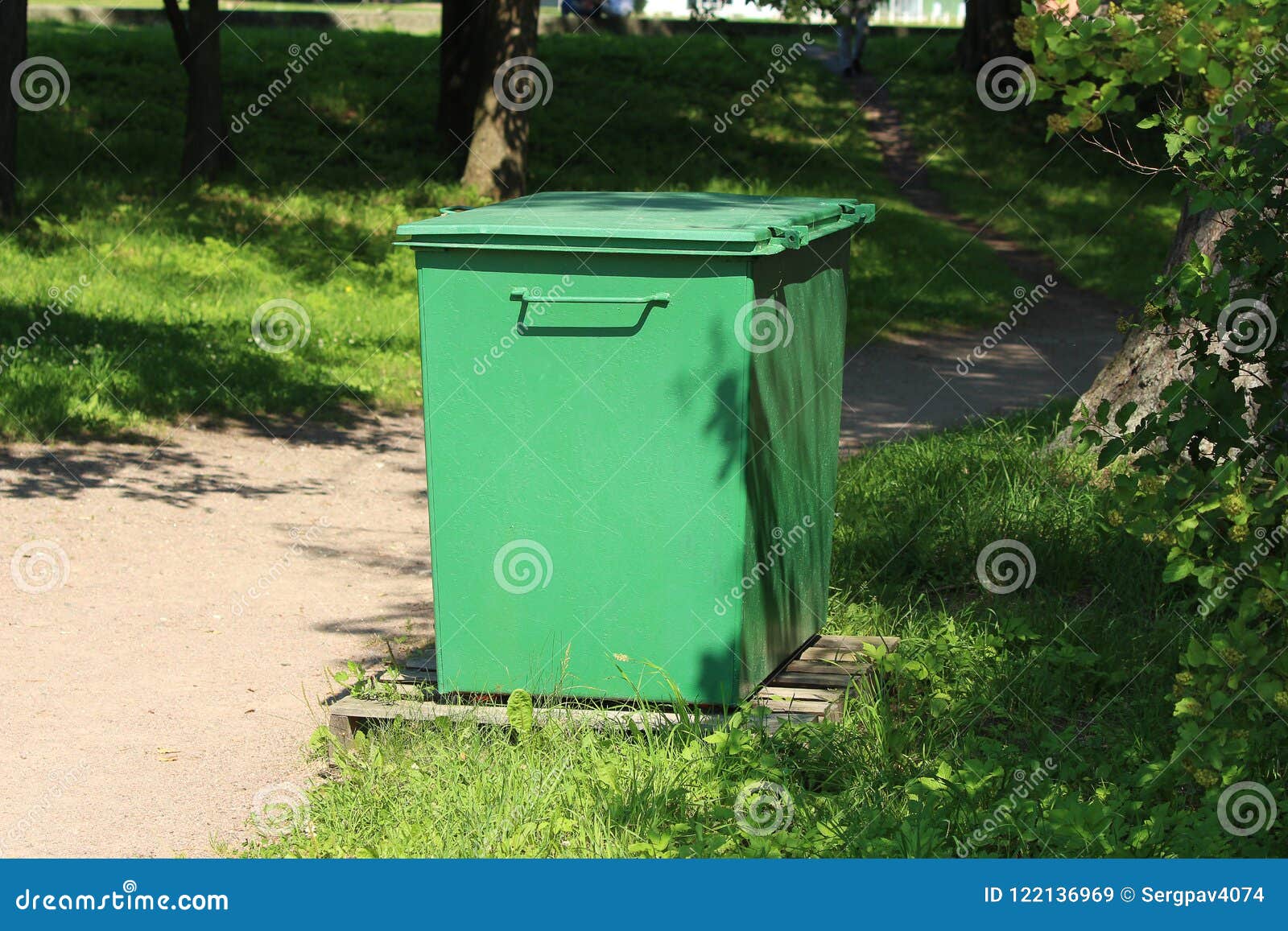 Green Container for Garbage Collection Stock Image - Image of ...