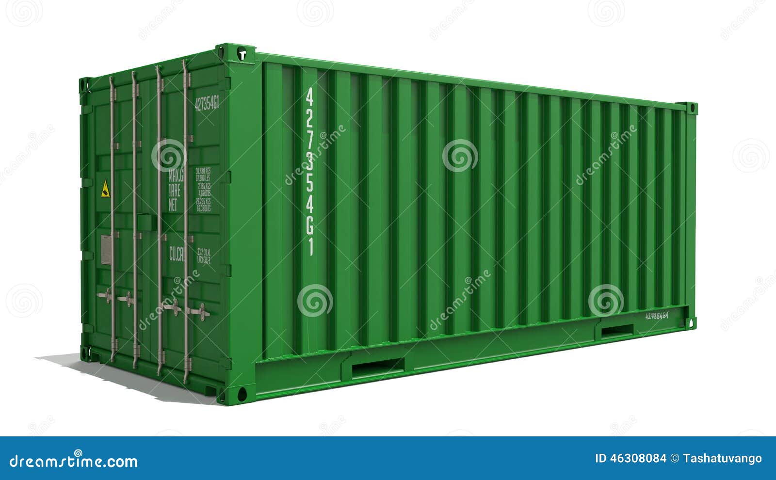 Green Container on Isolated Background. Stock Illustration ...