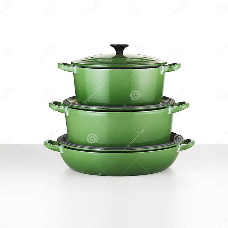 Green cookware stock image. Image of stainless, steel - 21762123
