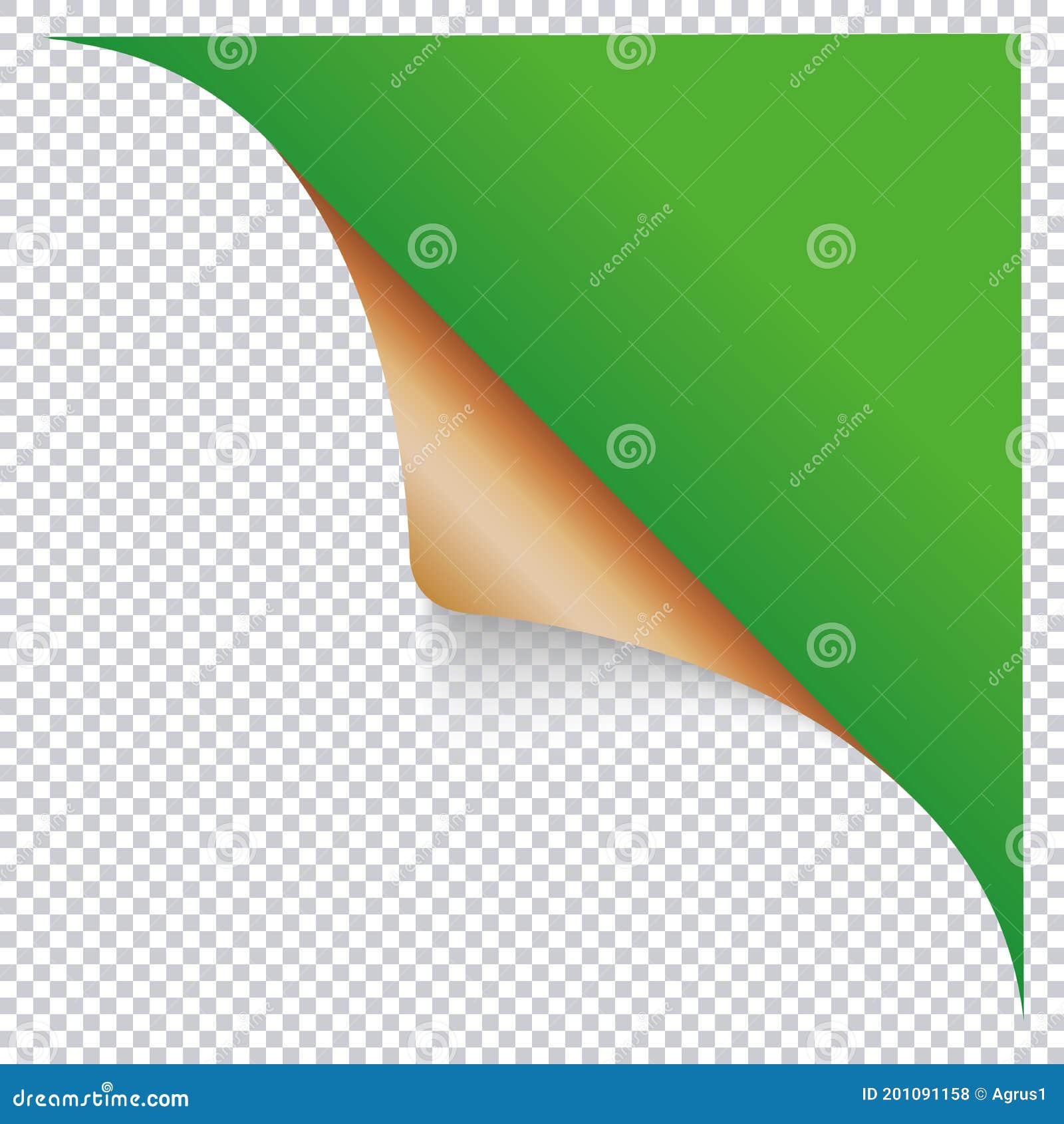 Green Corner Banner Design Element Isolated on Transparent Background ...
